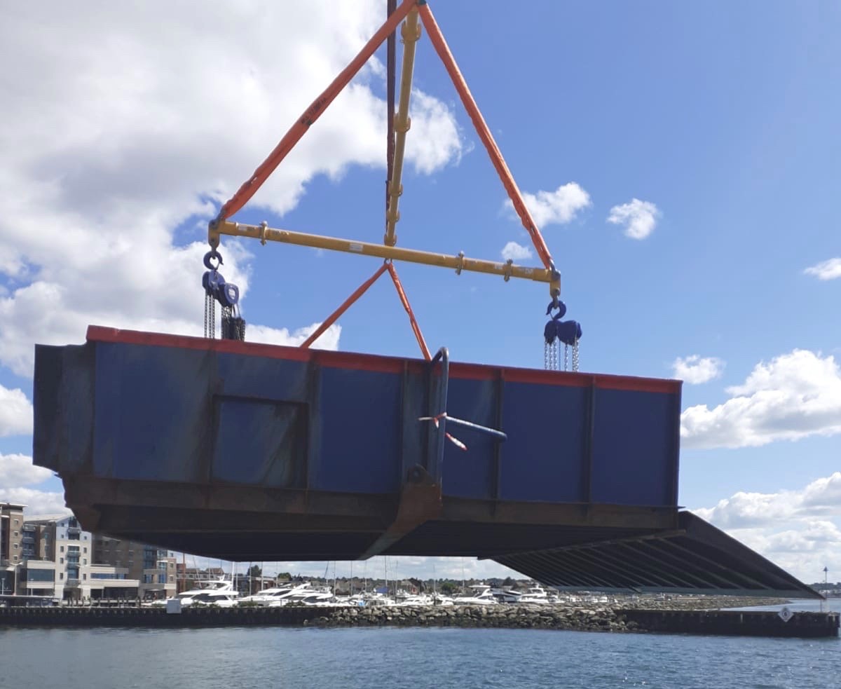 Vehicle ferry ramp removal - PML Lifting & Engineering Services Ltd